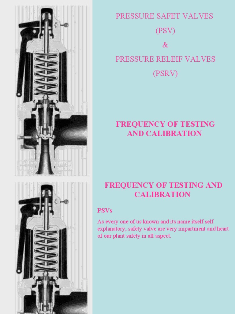PSV Test Frequency | PDF | Steam | Water