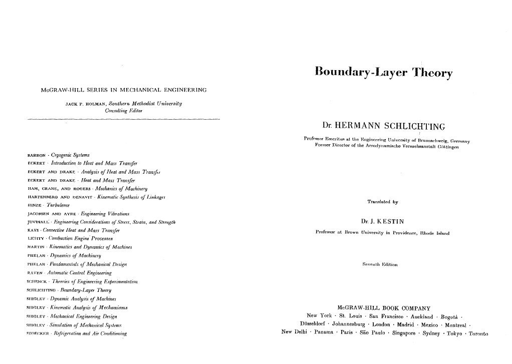 Boundary Layer Theory 79 Schlichting p419x2 Scan! | PDF