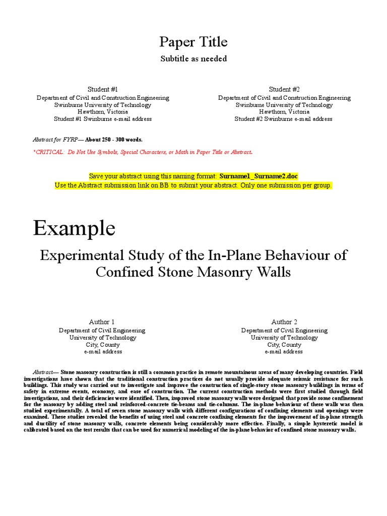IEEE A4 Format-Abstracts | PDF | Hydrology | Survey Methodology