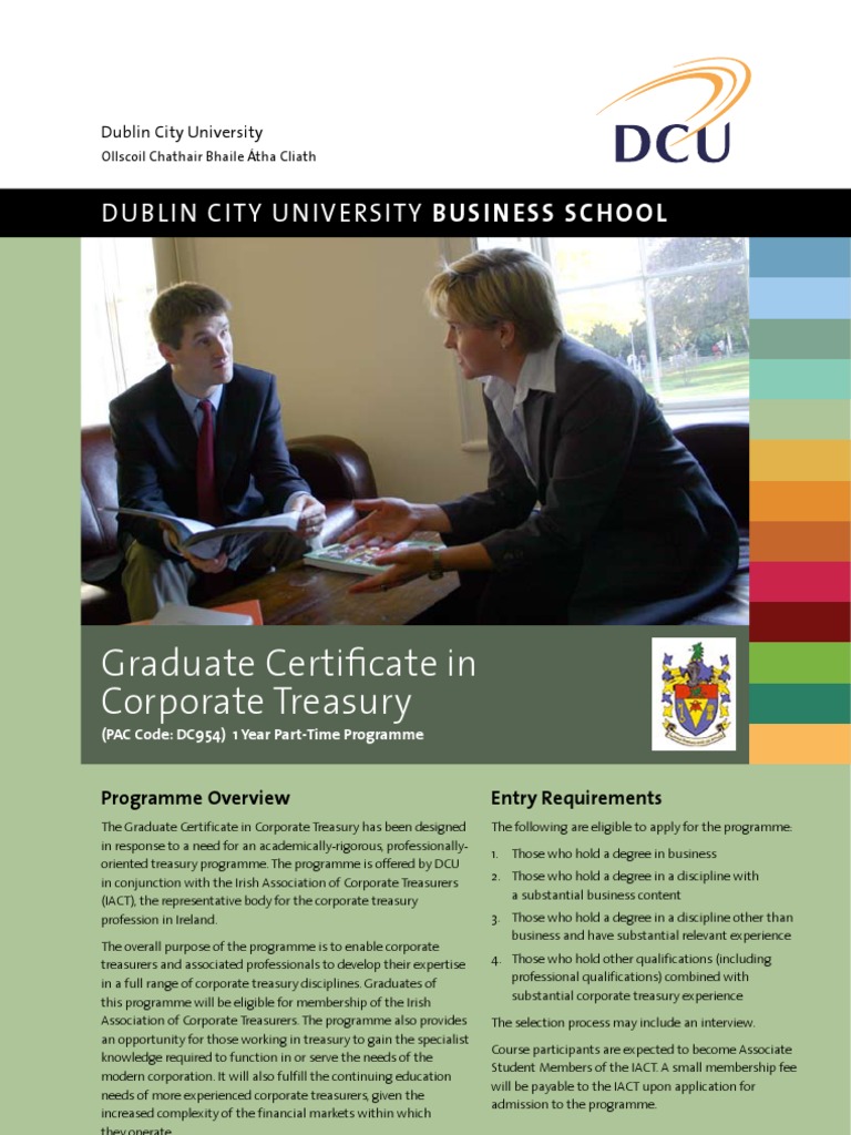 Graduate Certificate in Corporate Treasury | PDF | Postgraduate ...