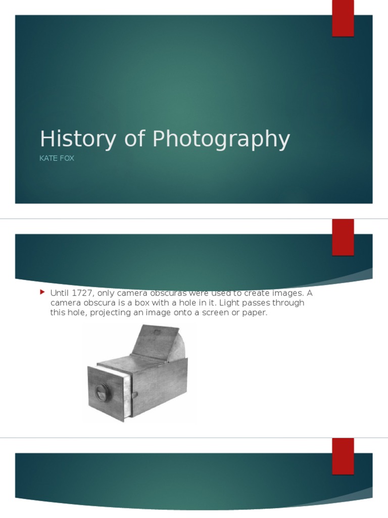 History of Photography | PDF | Camera | Recording