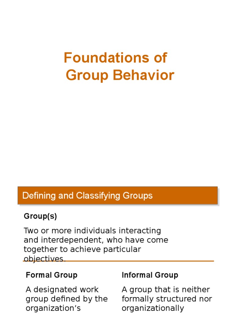 Foundations of Group Behavior | PDF | Group Cohesiveness | Brainstorming