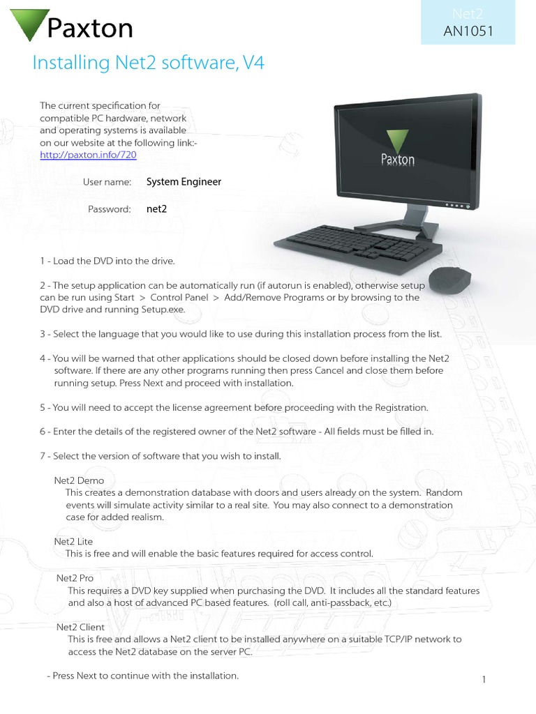 Paxton NET2 Installation | PDF | Installation (Computer Programs ...