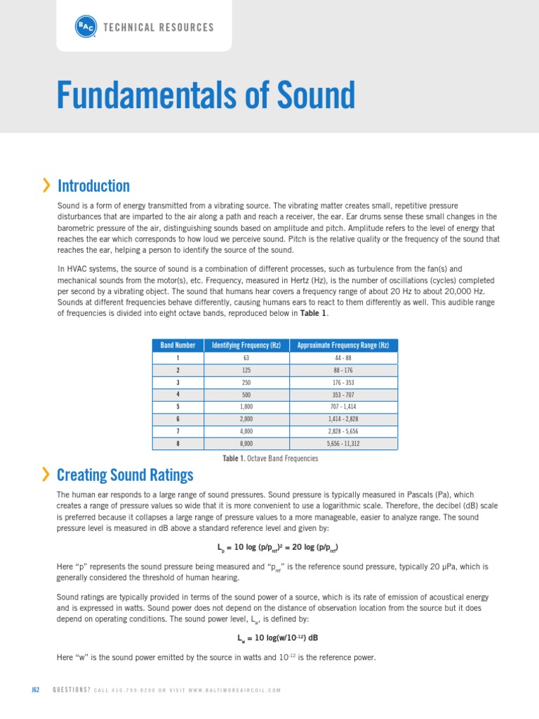 Fundamentals of Sound | PDF | Sound | Decibel