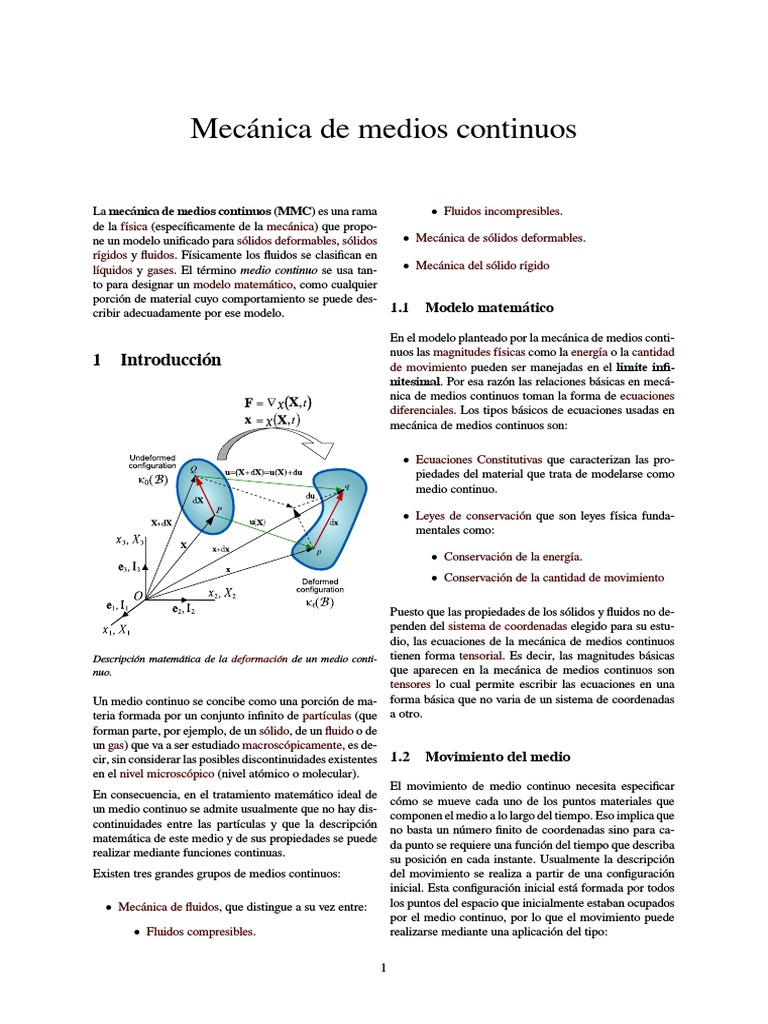 Mecánica de Medios Continuos | PDF | Mecánica de Medios Continuos ...