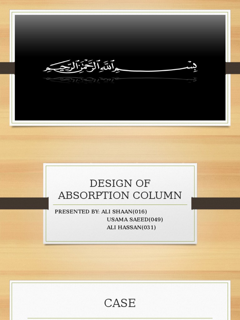Design of Absorption Column | PDF | Mole (Unit) | Materials Science