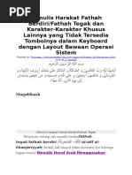 Panduan Menulis Arab dengan Nonosoft | PDF | Seni & Disiplin Bahasa