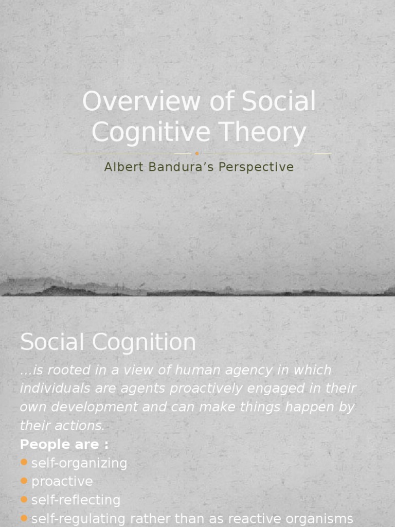 Overview of Social Cognitive Theory | Neuropsychology | Behavior ...