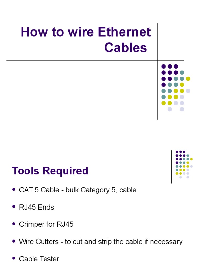 How To Wire Ethernet Cables | PDF