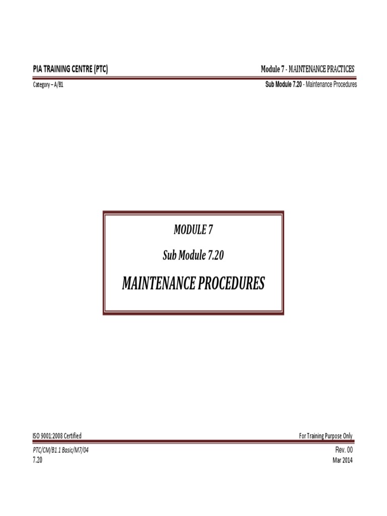 Maintenance Procedures | PDF | Flight Test | Aircraft