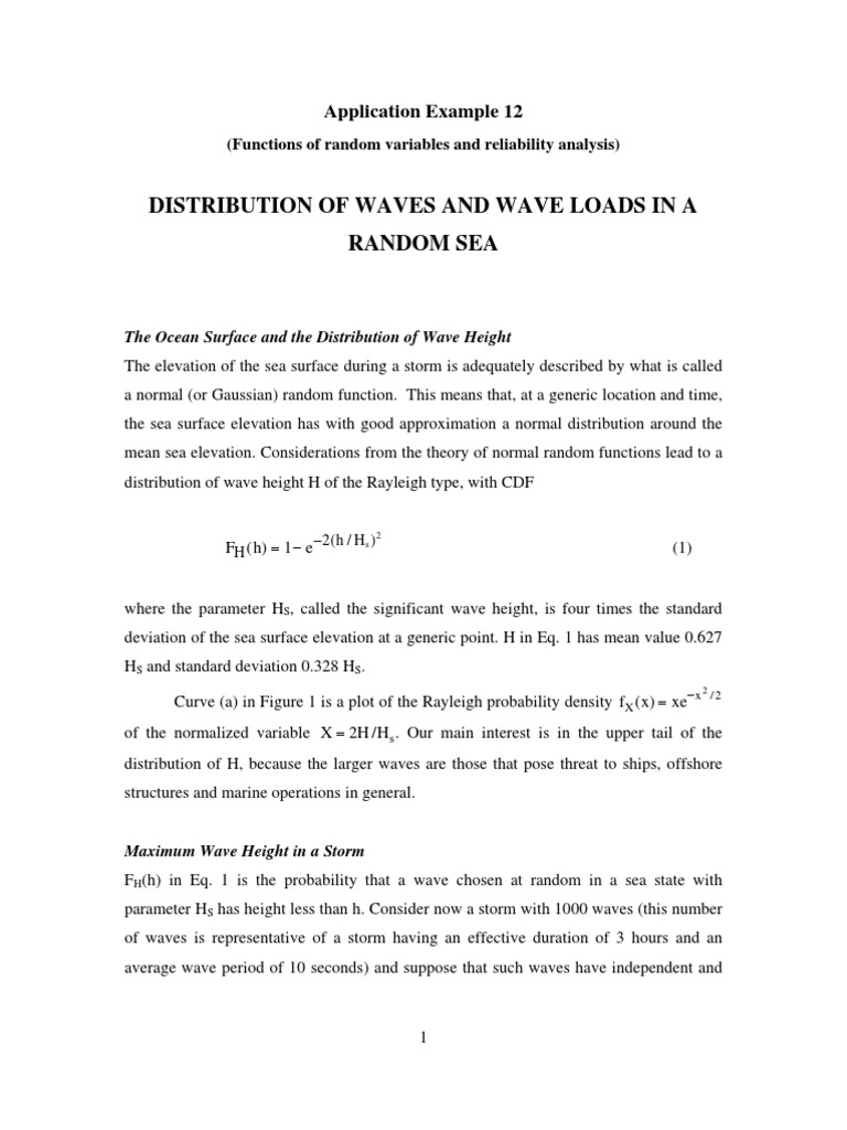Wave Height and Load Distribution Analysis | PDF | Normal Distribution ...