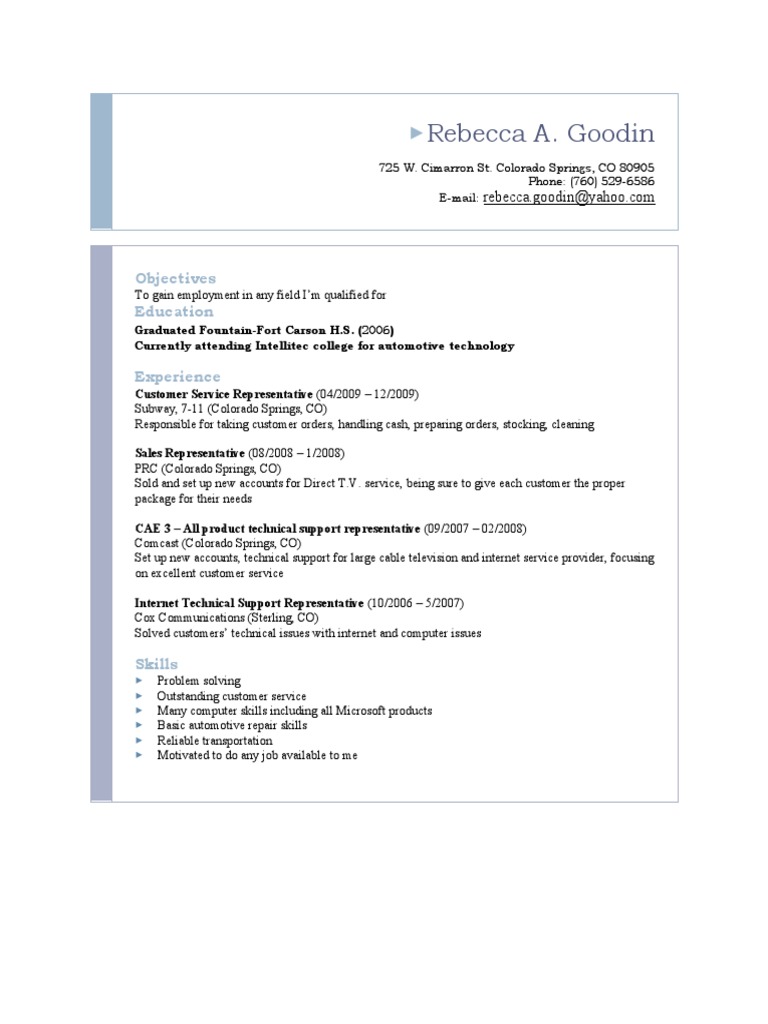 Rebecca Goodin Resume | PDF