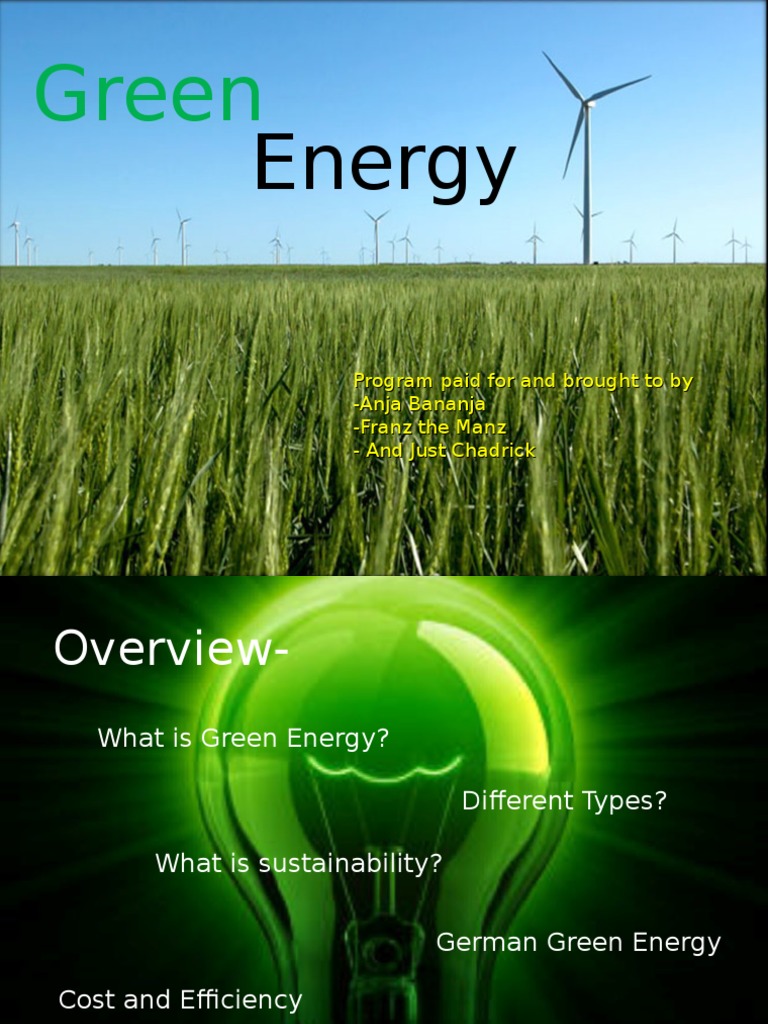 Green Energy | PDF | Sustainable Energy | Recycling
