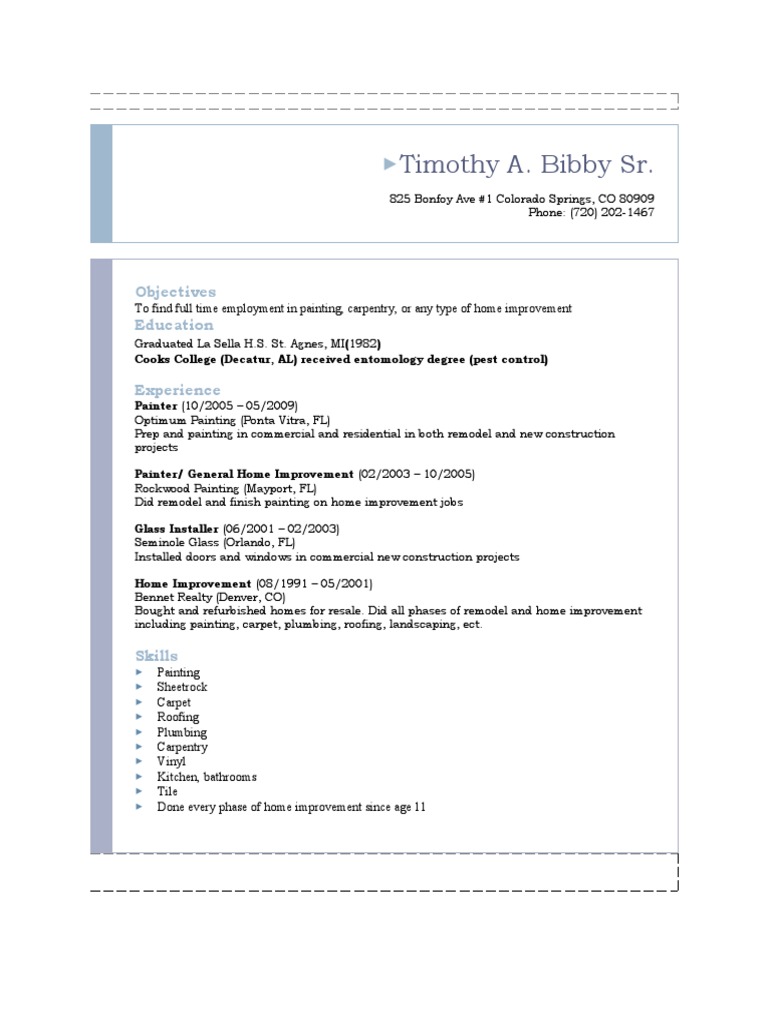 Timothy Bibby Resume | PDF