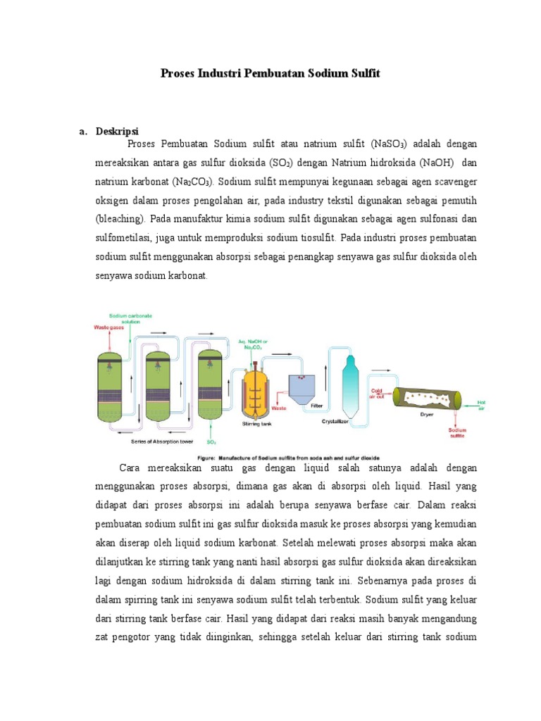 Proses Pembuatan Sodium Sulfit Industri | PDF