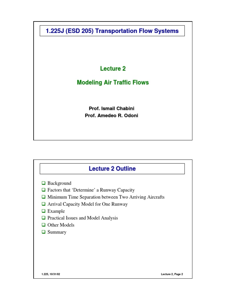 2 - Modeling Air Traffic Flow | PDF | Airport | Air Traffic Control
