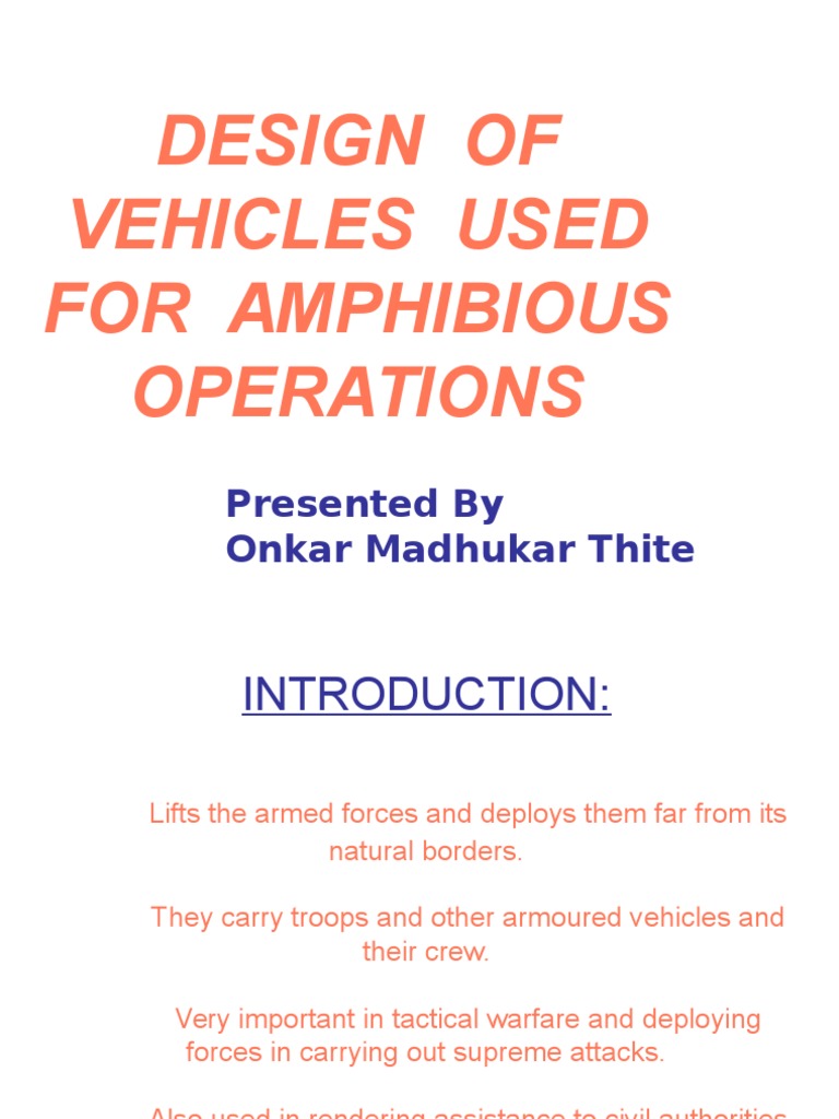 Amphibious Vehicle Design Overview | PDF | Landing Ship | Ships
