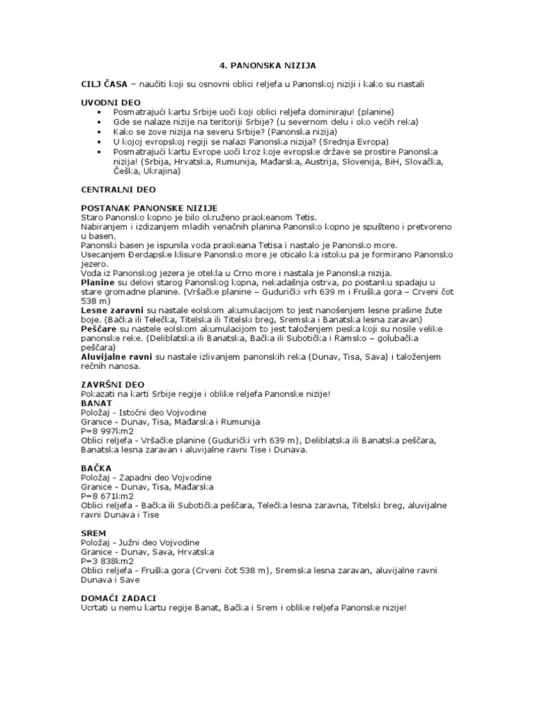 Panonska Nizija | PDF