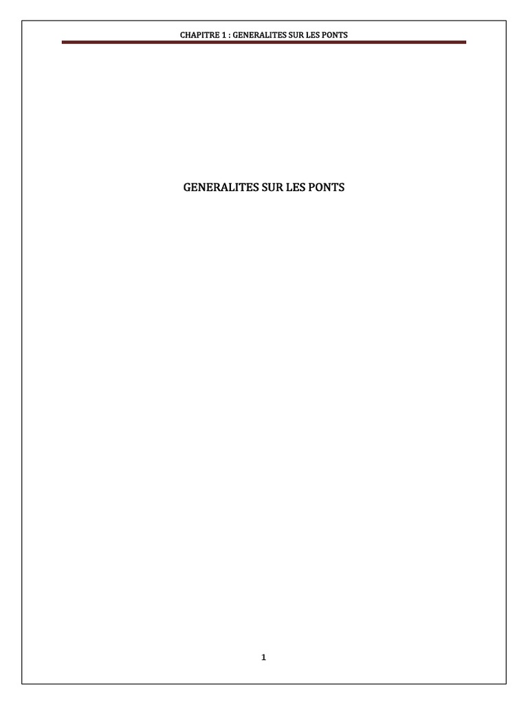 Généralités sur les Ponts et leurs Parties | PDF | Pont | Béton armé