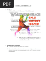 Turf Cricket Rules & Regulations | PDF