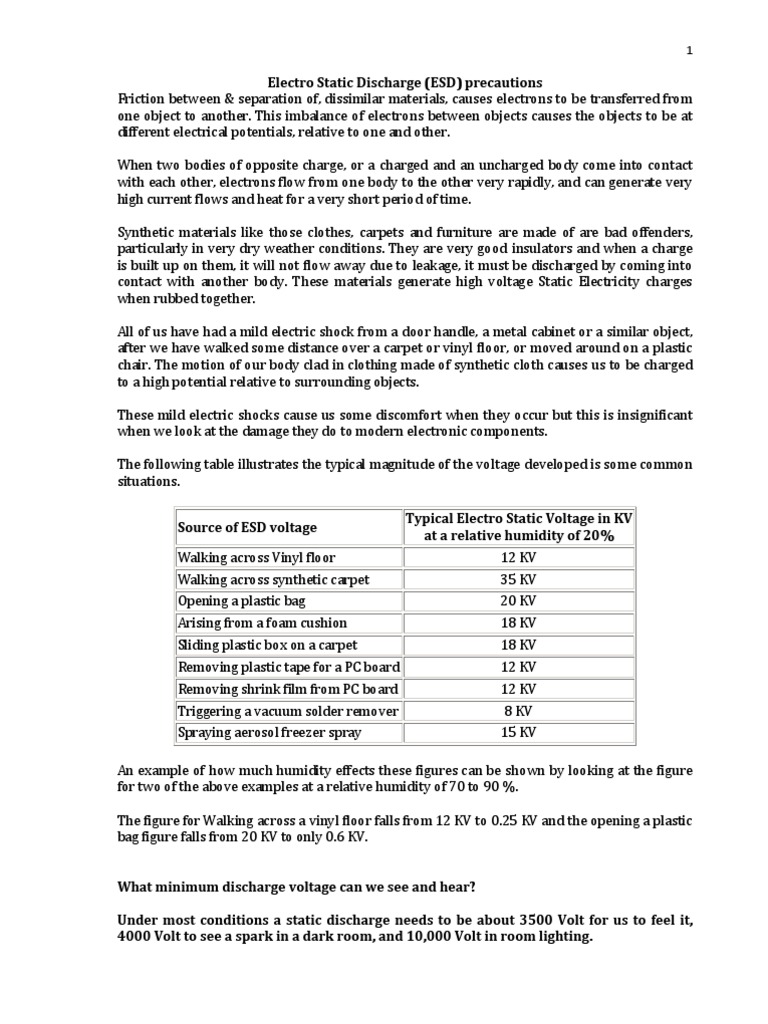 ESDS Basics | PDF | Electrostatic Discharge | Electrical Components