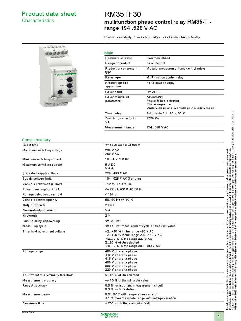 Zelio Control RM35TF30 | PDF | International Electrotechnical ...