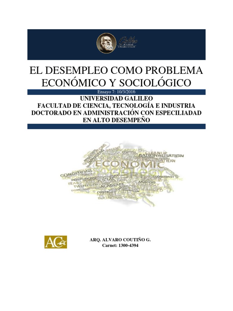 El Desempleo Como Problema Economico y Social | PDF | Desempleo | Ciencias sociales