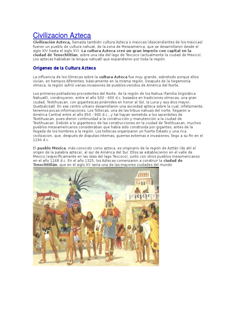 Historia y Cultura de los Aztecas | PDF | Mitosis | Macroeconómica