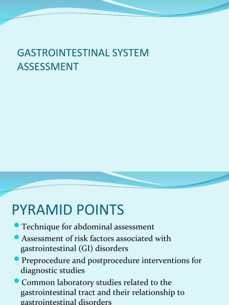 GI System Assessment | PDF | Nursing | Rectum