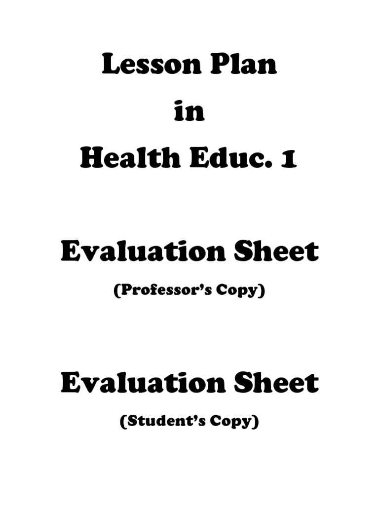 Evaluation Sheet PDF