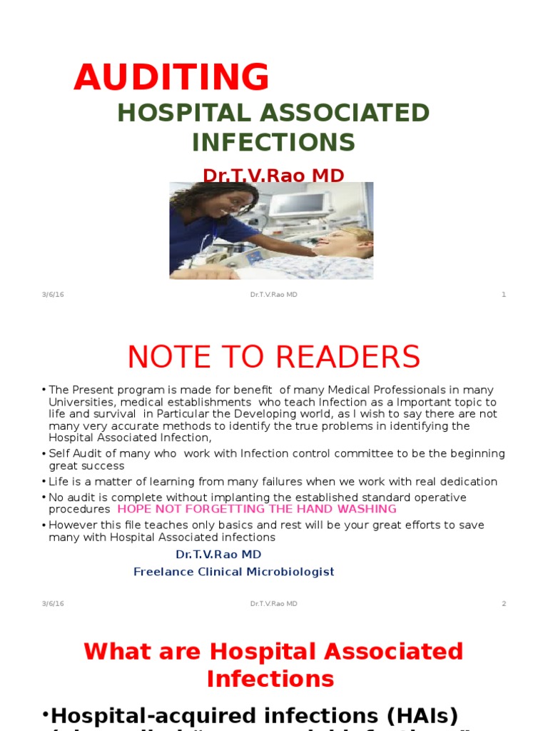 Auditing Hospital Acquired Infections | PDF | Hospital Acquired ...