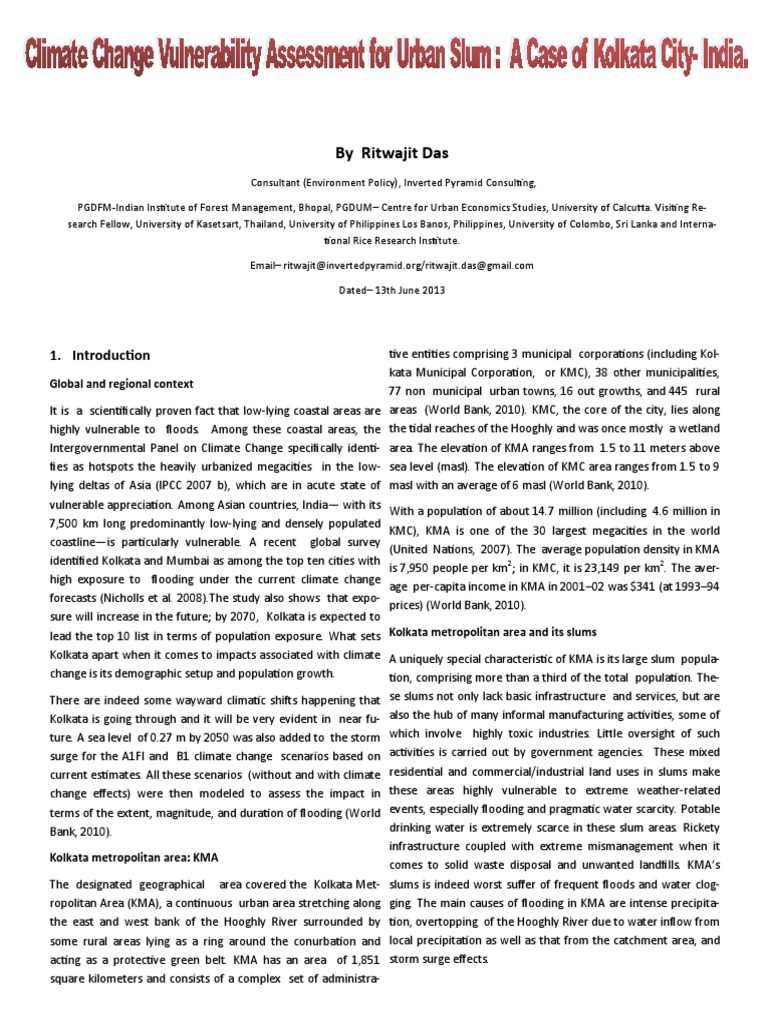 Climate Change Vulnerability Assessment PDF | PDF | Flood | Malnutrition