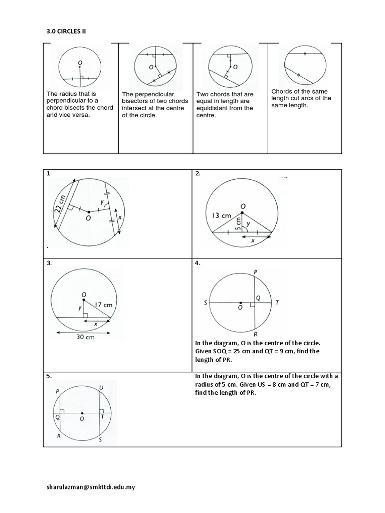 Geometry Circle Theorems | PDF | Teaching Methods & Materials