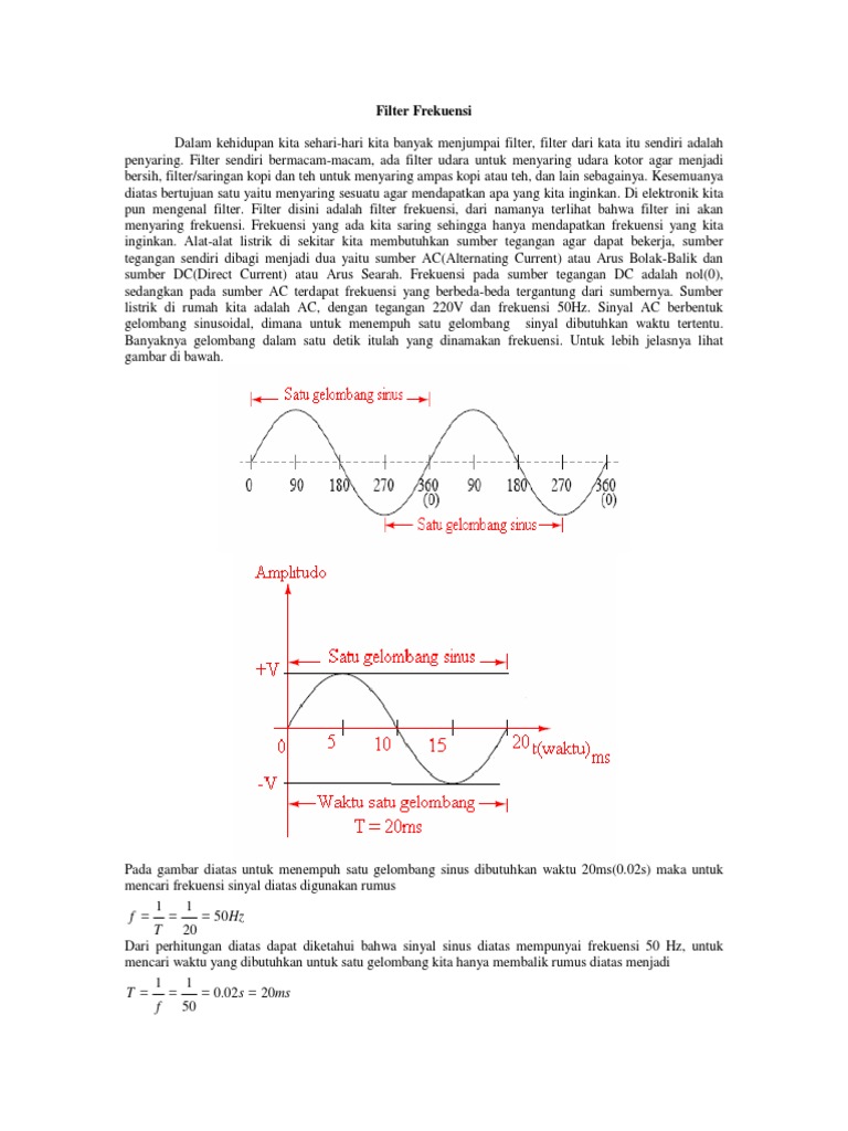 Filter-Frekuensi (Cara Menentukan Cut Off Filter) | PDF