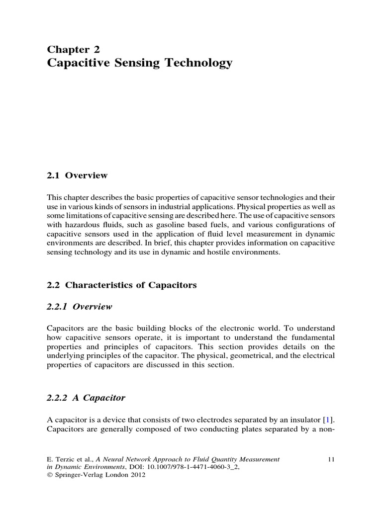 Capacitive Sensing Technology | PDF