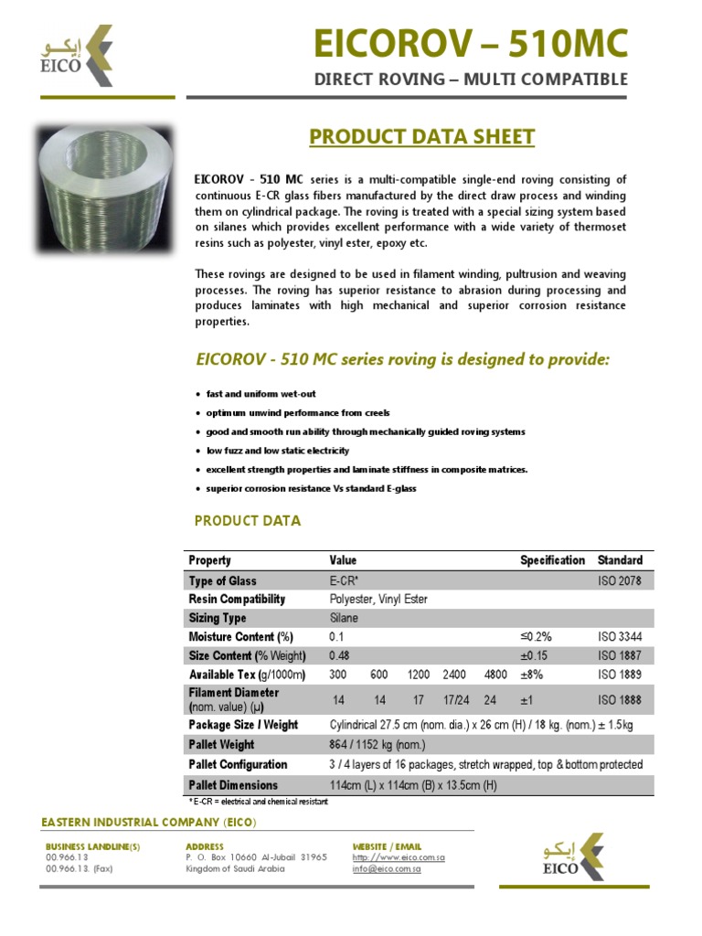 Product Data Sheet: Direct Roving - Multi Compatible | PDF | Fiberglass ...