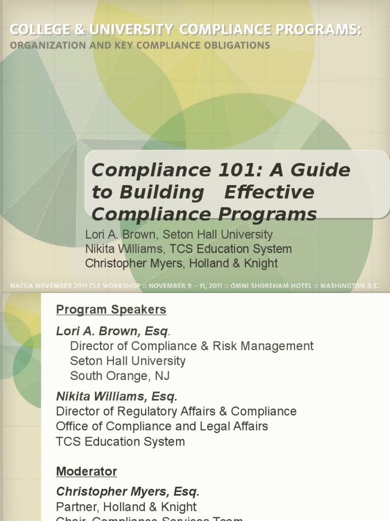 Building Effective Compliance Programs: A Guide to Developing Strong ...