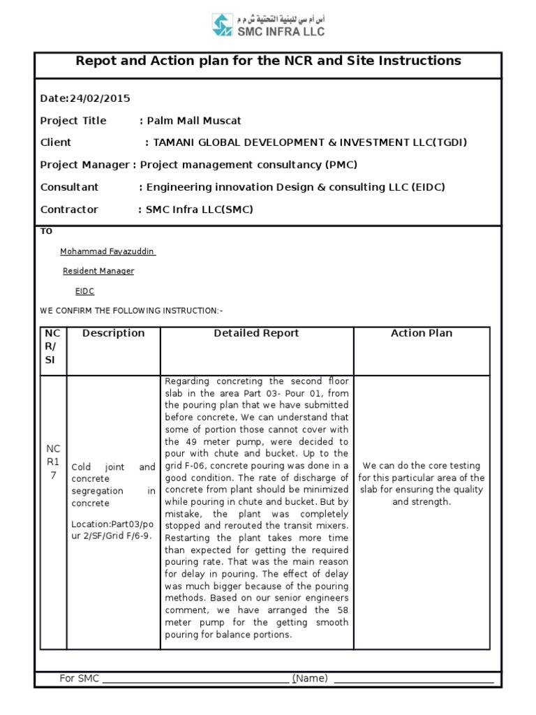 NCR Action Plan | PDF | Industries | Concrete