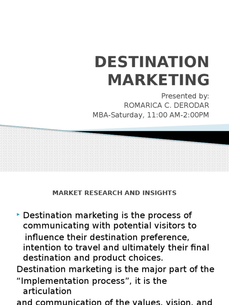 Destination Marketing | PDF