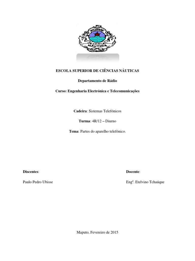 Partes do telefone | PDF