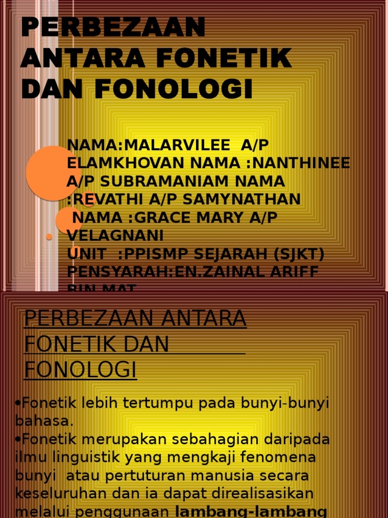 Perbezaan Antara Fonetik Dan Fonologi | PDF