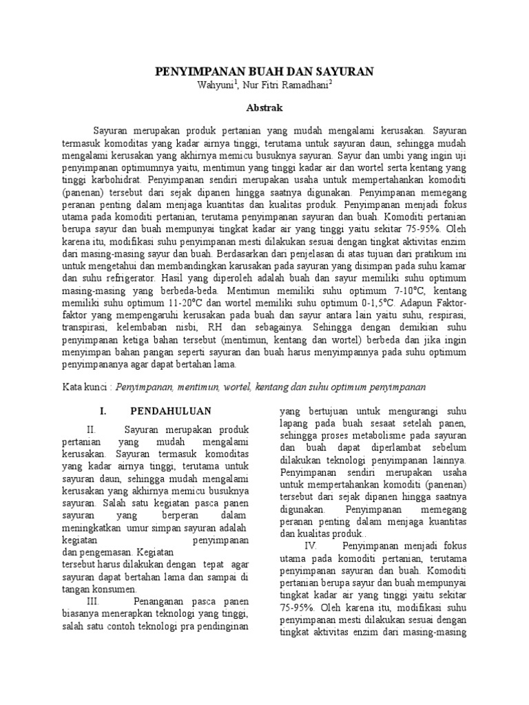 Jurnal Buah Dan Sayur ) | PDF Jurnal Buah Dan Sayur ) | PDF