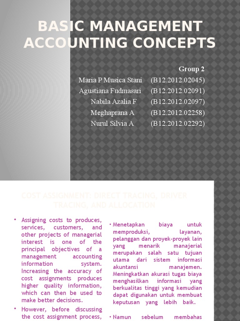 Basic Management Accounting Concepts Translete | PDF | Akuntabilitas ...