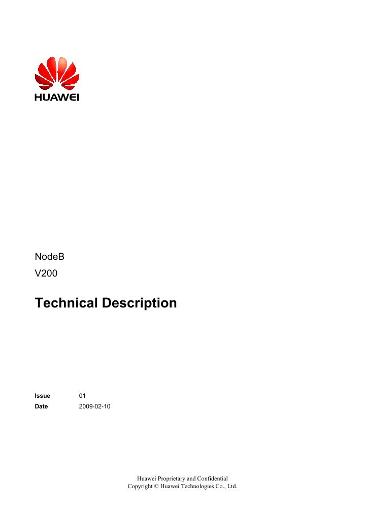 NodeB Technical Description (V200 - 01) | PDF | Network Topology ...