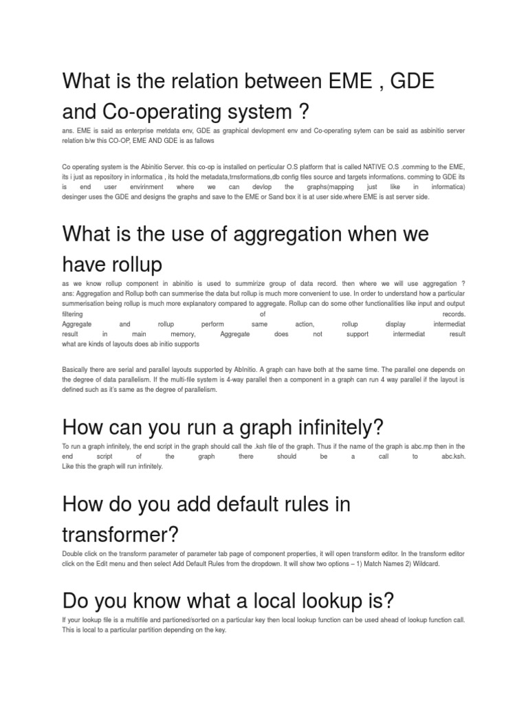 Ab-Initio Interview Ques | PDF | Database Index | Parameter (Computer Programming)
