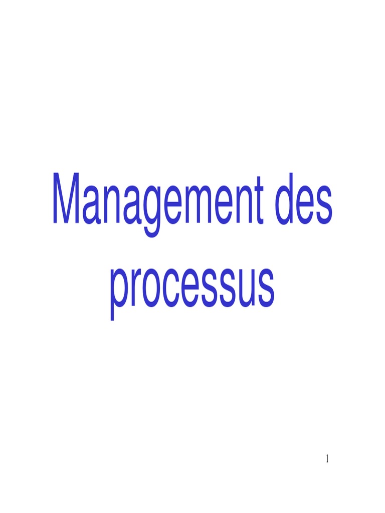 Management Des Processus | PDF | Management de la qualité | Sodles