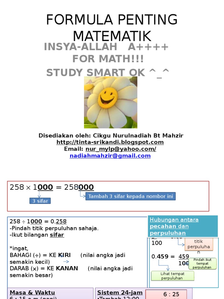 Formula Penting Matematik | PDF