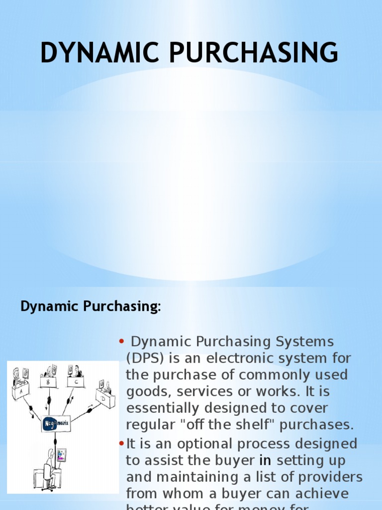 Dynamic Purchasing | PDF | Procurement | Business