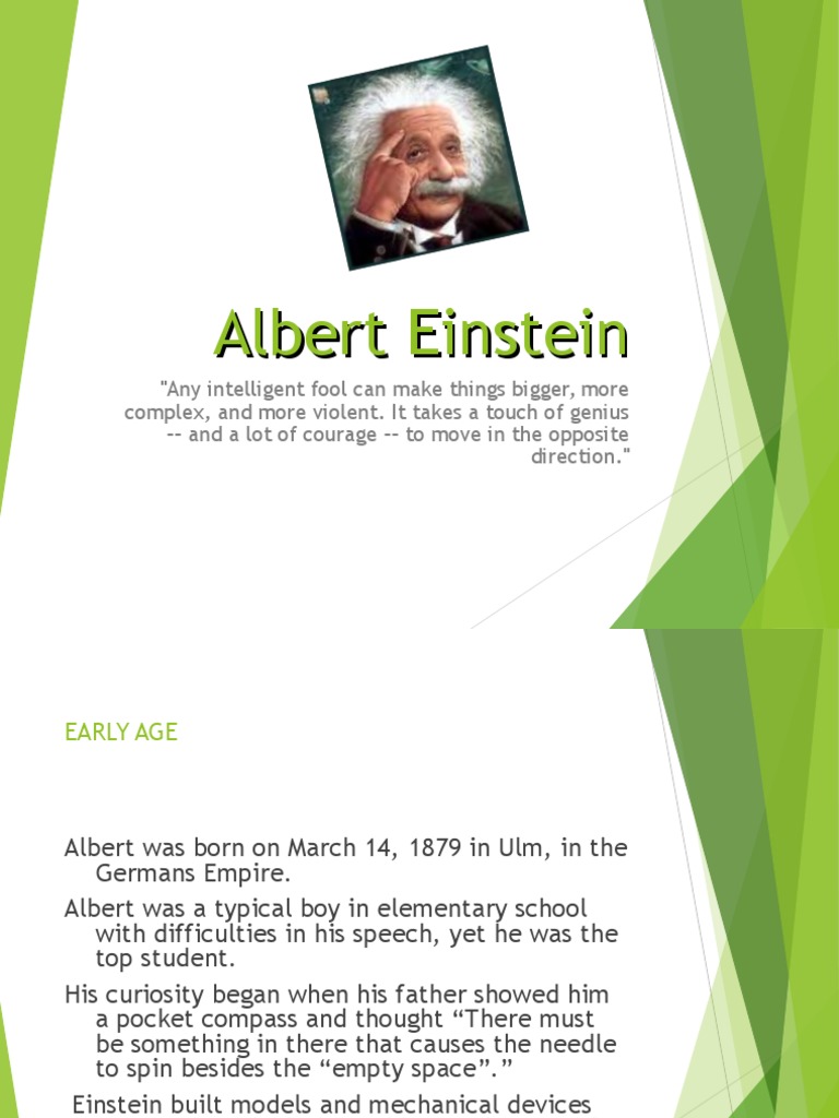 Presentacion Albert Einstein | PDF | Albert Einstein | Science