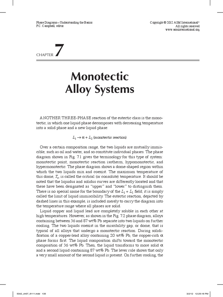 Monotectic Alloys | PDF | Phase (Matter) | Crystalline Solids